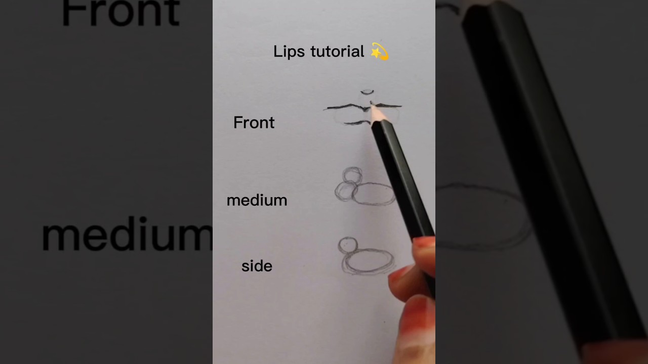 how to draw easy lips drawing tutorial 💫 #shorts #howtodraw #tutorial #drawing #lips #ytshorts