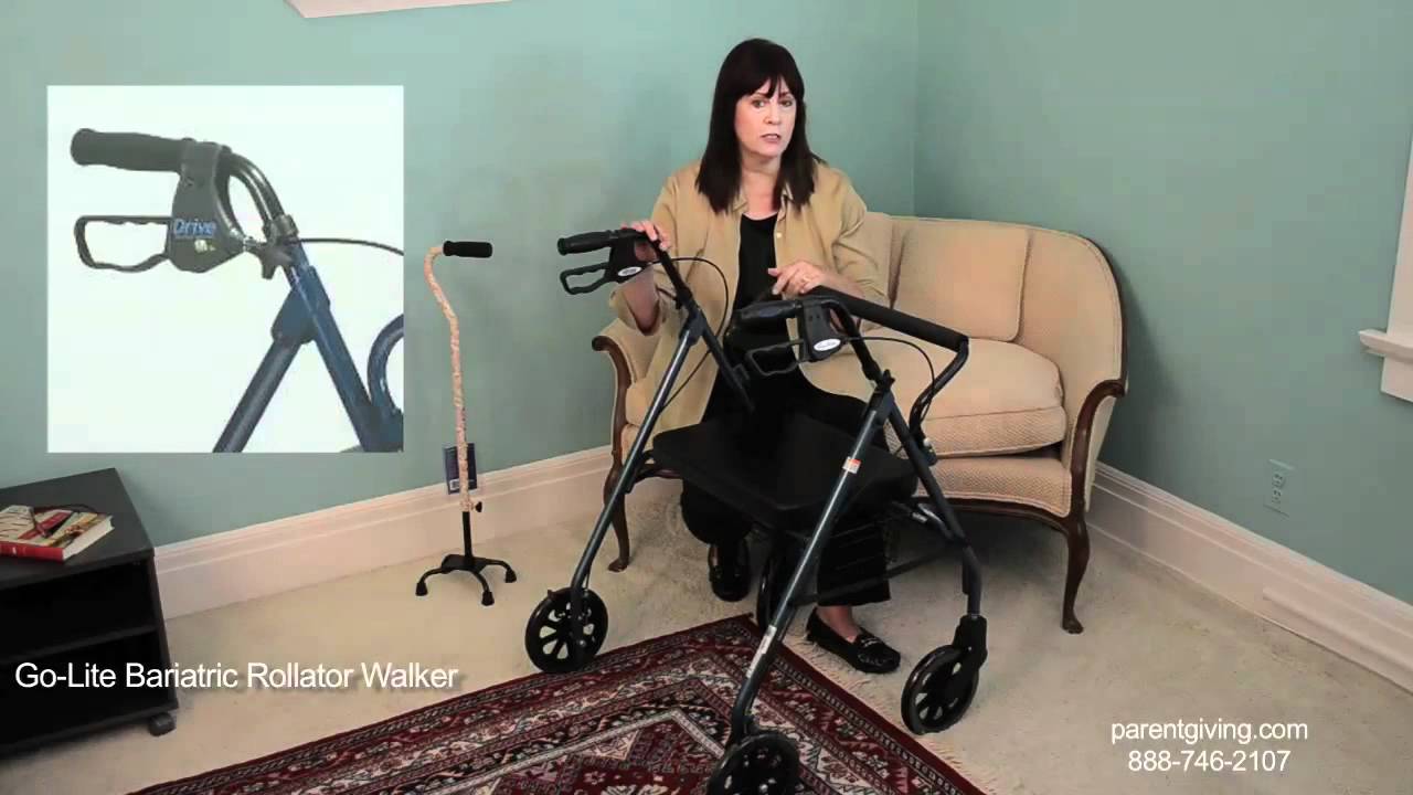Go-Lite Bariatric Rollator Walker - 10215BL-1