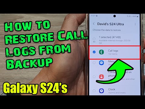 Galaxy S24/S24+/Ultra: How to Restore Call Logs from Backup