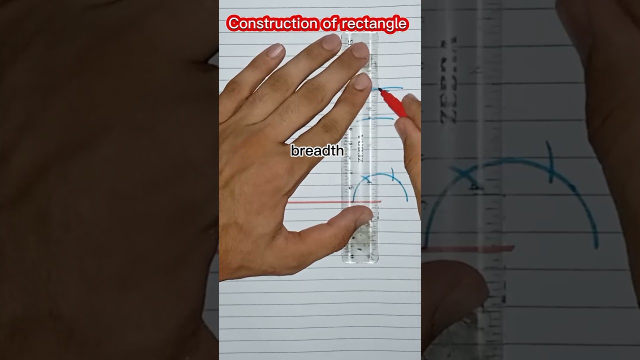 Construction of rectangle #construction #compass