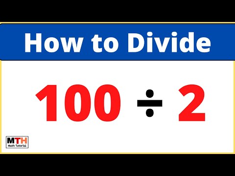 100 divided by 2 (100÷2)