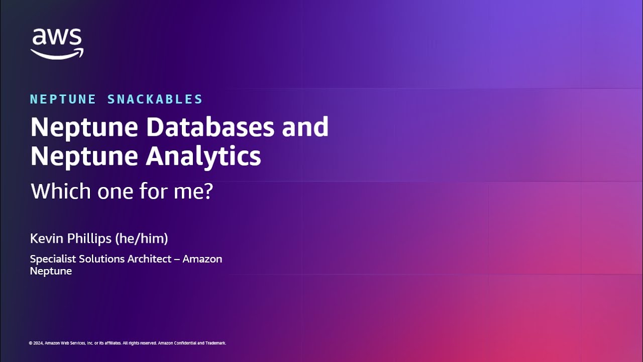 Neptune Database and Neptune Analytics: Which one is for me? | Amazon Web Services