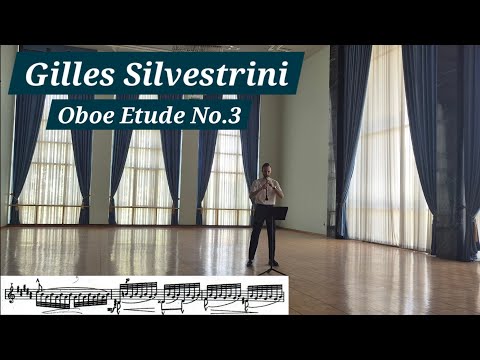 Gilles Silvestrini for Oboe Solo Etude No.3 with sheet music