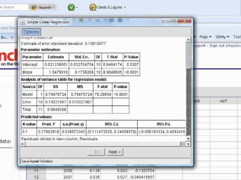 Scatter Diagrams; Correlation; and Regression Using StatCrunch Video Lecture - Statcrunch ...