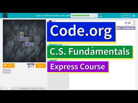 Code.org Express Lesson 3.11 Collecting Treasure with Laurel Answer Tutorial | Course C Lesson 5.11