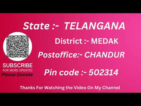 Telangana Medak Chandur Ka pin code 502314 / Medak Chandur ka post office