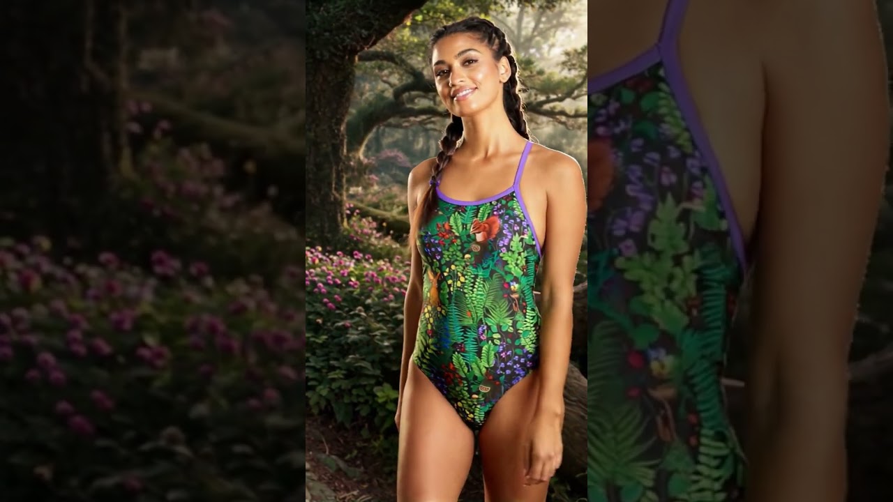 Sporti Forest Hideaway Thin Strap One Piece Swimsuit (22-44) | SwimOutlet.com