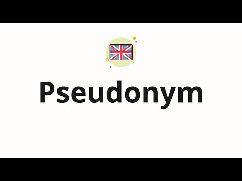 How to pronounce Pseudonym
