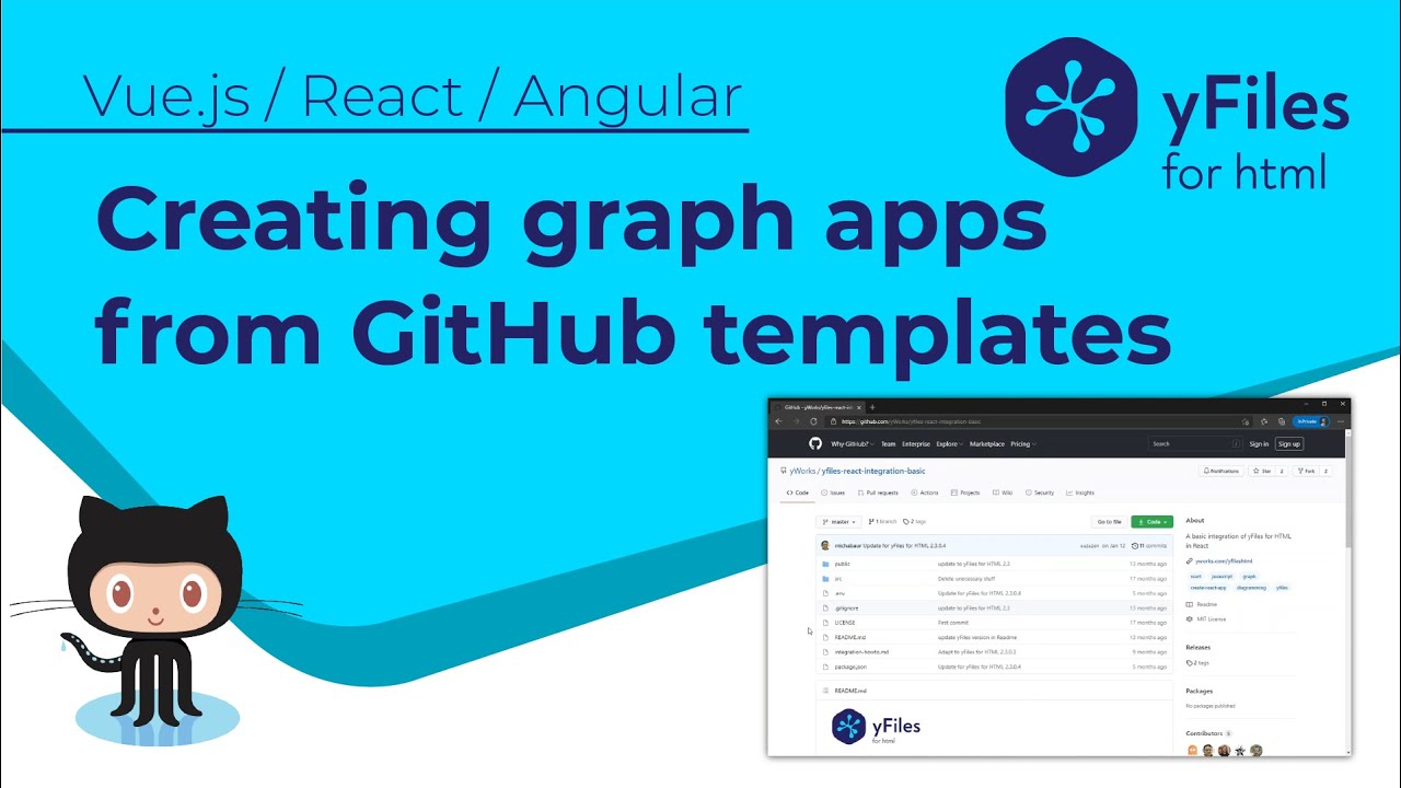 Scaffolding yFiles applications from GitHub templates - yFiles for HTML