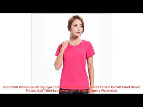 Sport Shirt Women Quick Dry Gym T Shirt Slim Fit Tops Tees Sports Fitn