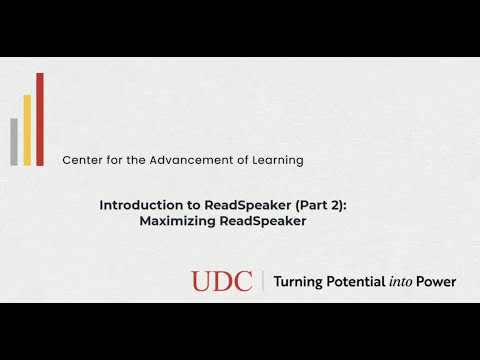 Introduction to ReadSpeaker Part 2: Maximizing ReadSpeaker