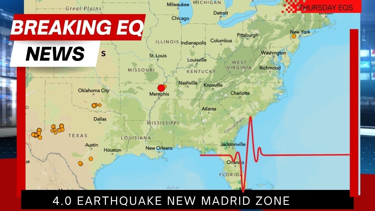 4.0 Earthquake hits the New Madrid Seismic Zone. Largest in 5 years. Major X flare threat on the Sun