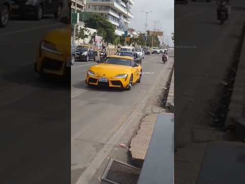 India's First Toyota Yellow Supra MK5 Spotted in Mumbai #india #toyota #toyotasupra #mk5supra #2024