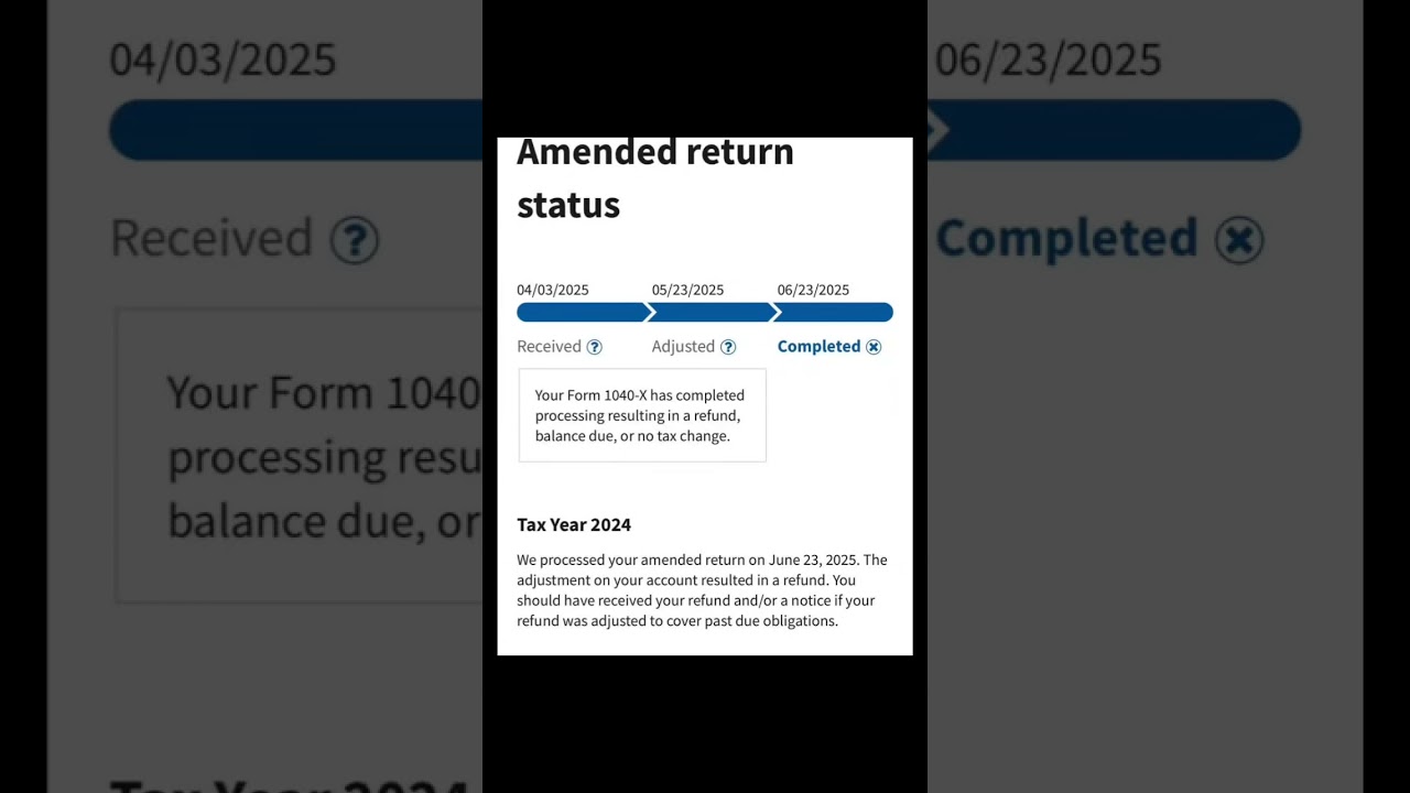 2025 IRS Amended Tax Refunds Update #howto #money #business