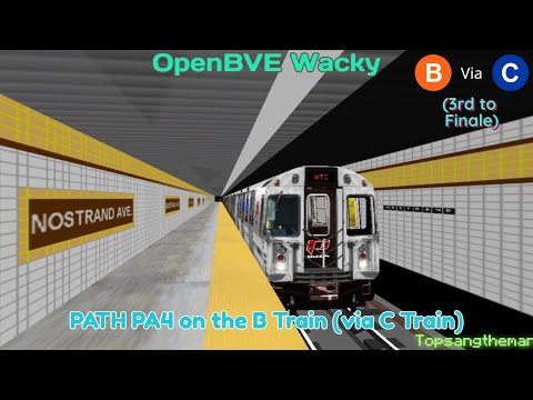 OpenBVE Wacky - PATH PA4 on the B Train (via C Train)