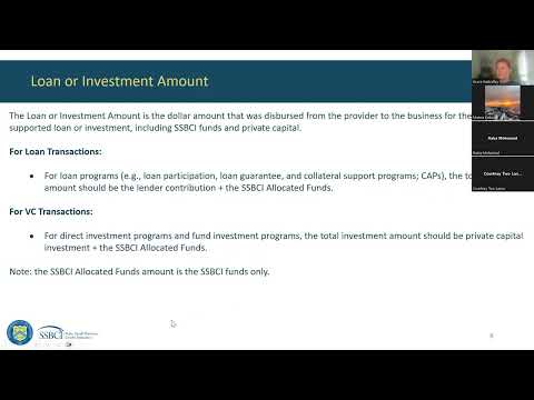 SSBCI Capital Program Disbursement Request Training Part 1– July 31, 2024