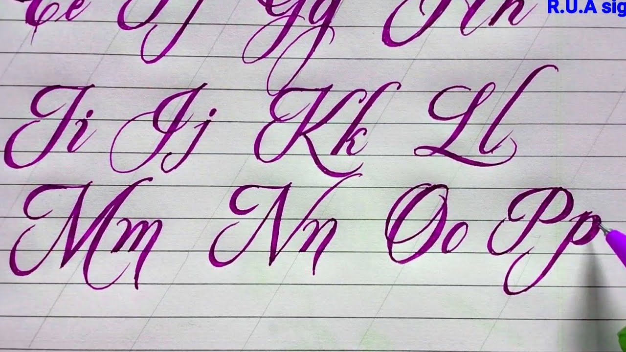 How to write Script fonts Letters Atoz | English alphabets