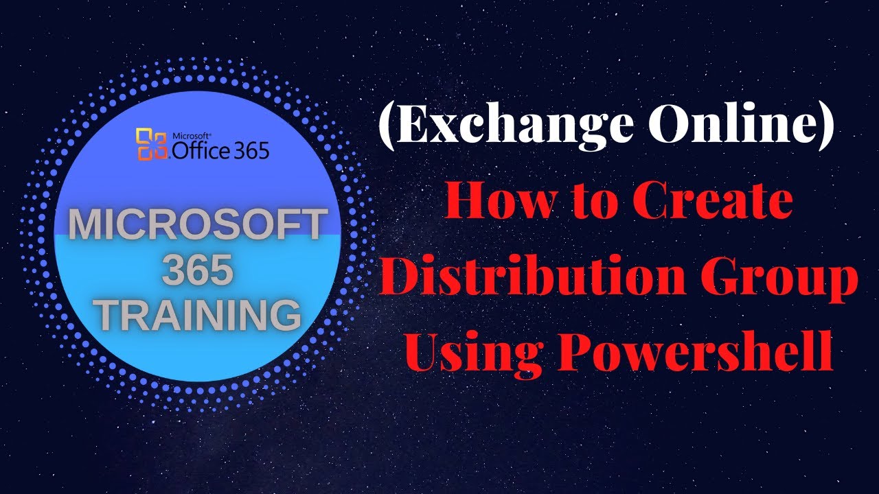 (Exchange Online) How to Create Distribution Group Using Powershell