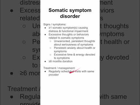 Somatic symptom disorder