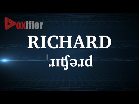 English Pronunciation of Richard - Voxifier.com