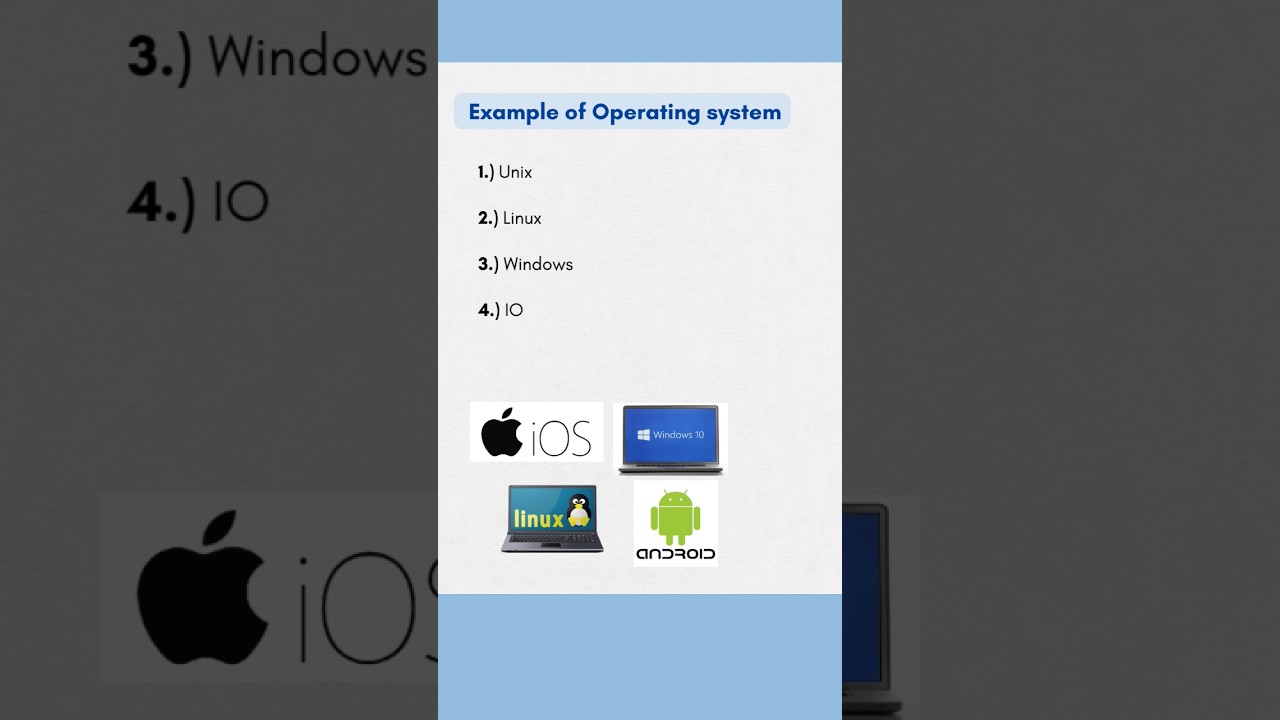 Example of Operating System | Computer Fundamentals |