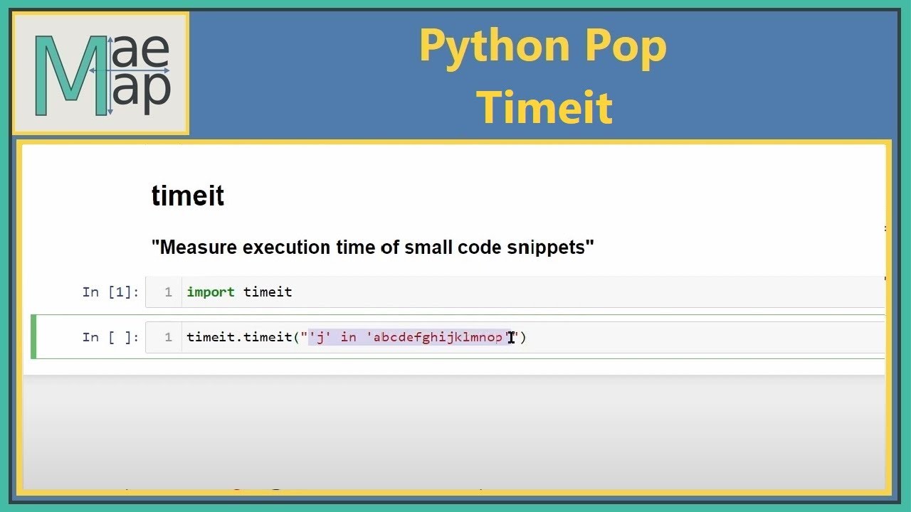Python Pop: Timeit