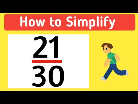 How to Simplify the Fraction 21/30 || 21/30 Simplified