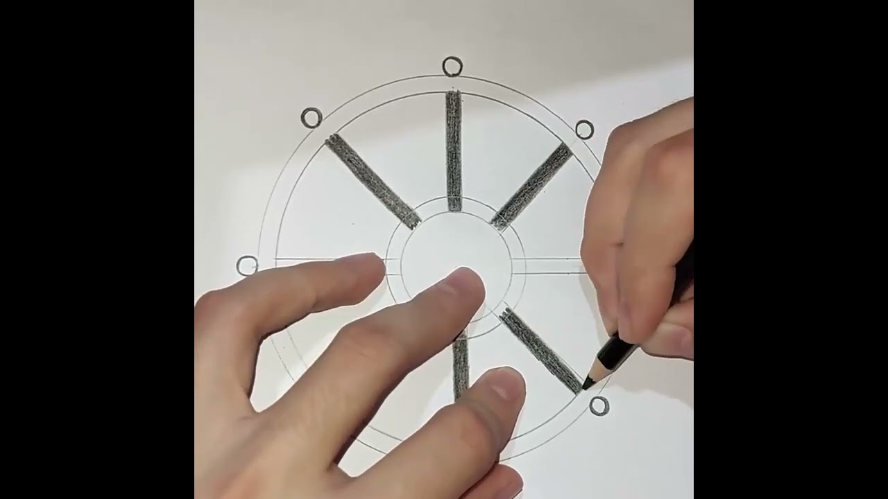 Como Dibujar Rueda De Taranis A Lápiz Geometria Sagrada #shorts