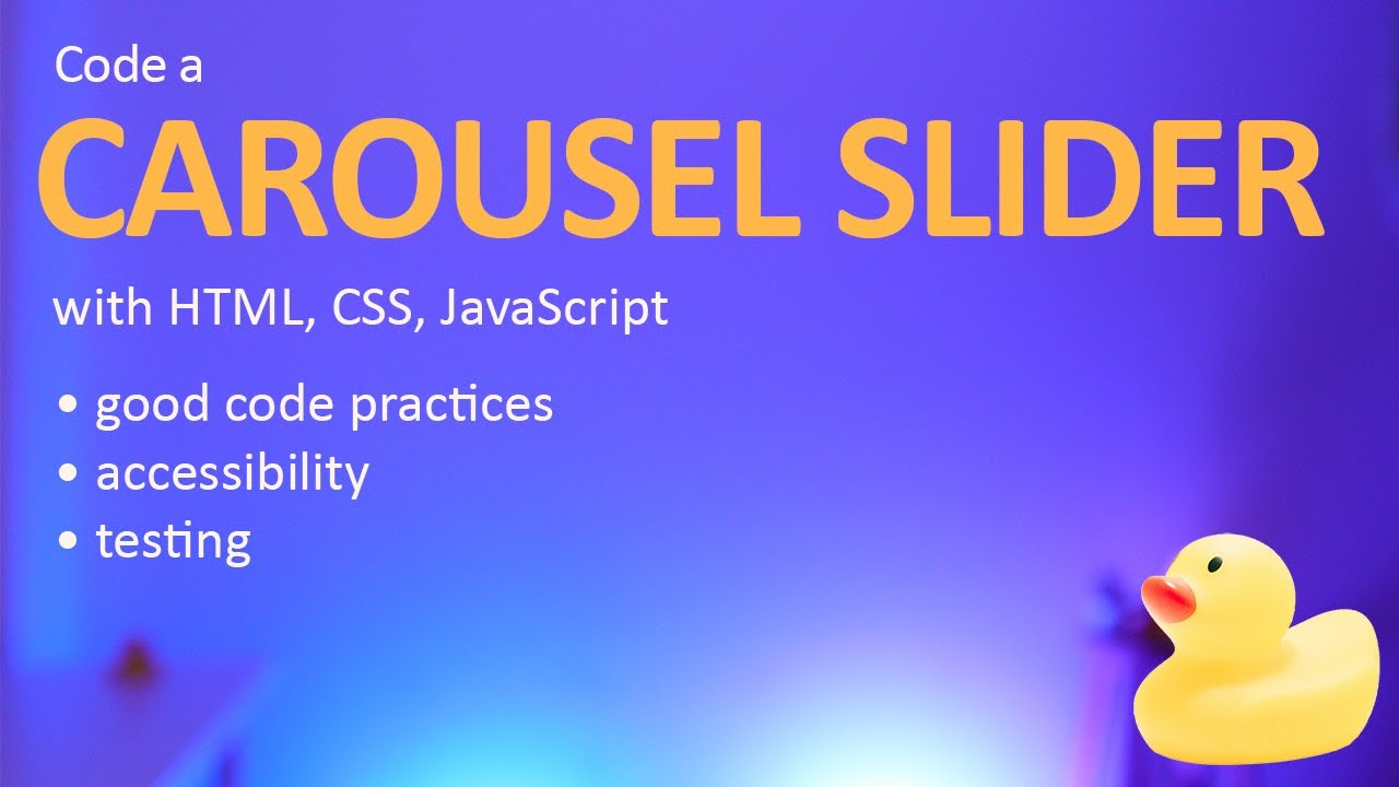Carousel slider tutorial with HTML, CSS, JavaScript