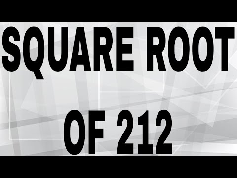SQUARE ROOT OF 212