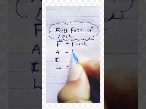 full form of fail#anjanshree teach world#shorts#