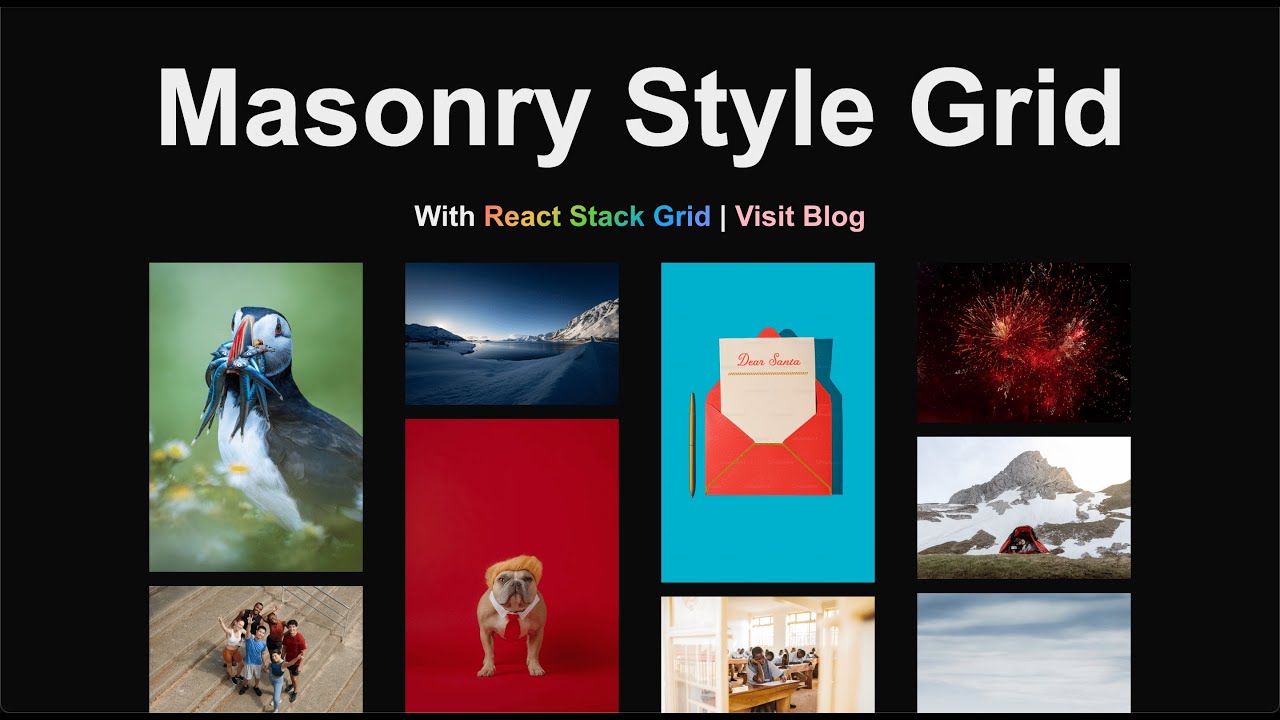 Masonry Style Grid Layout in NextJS