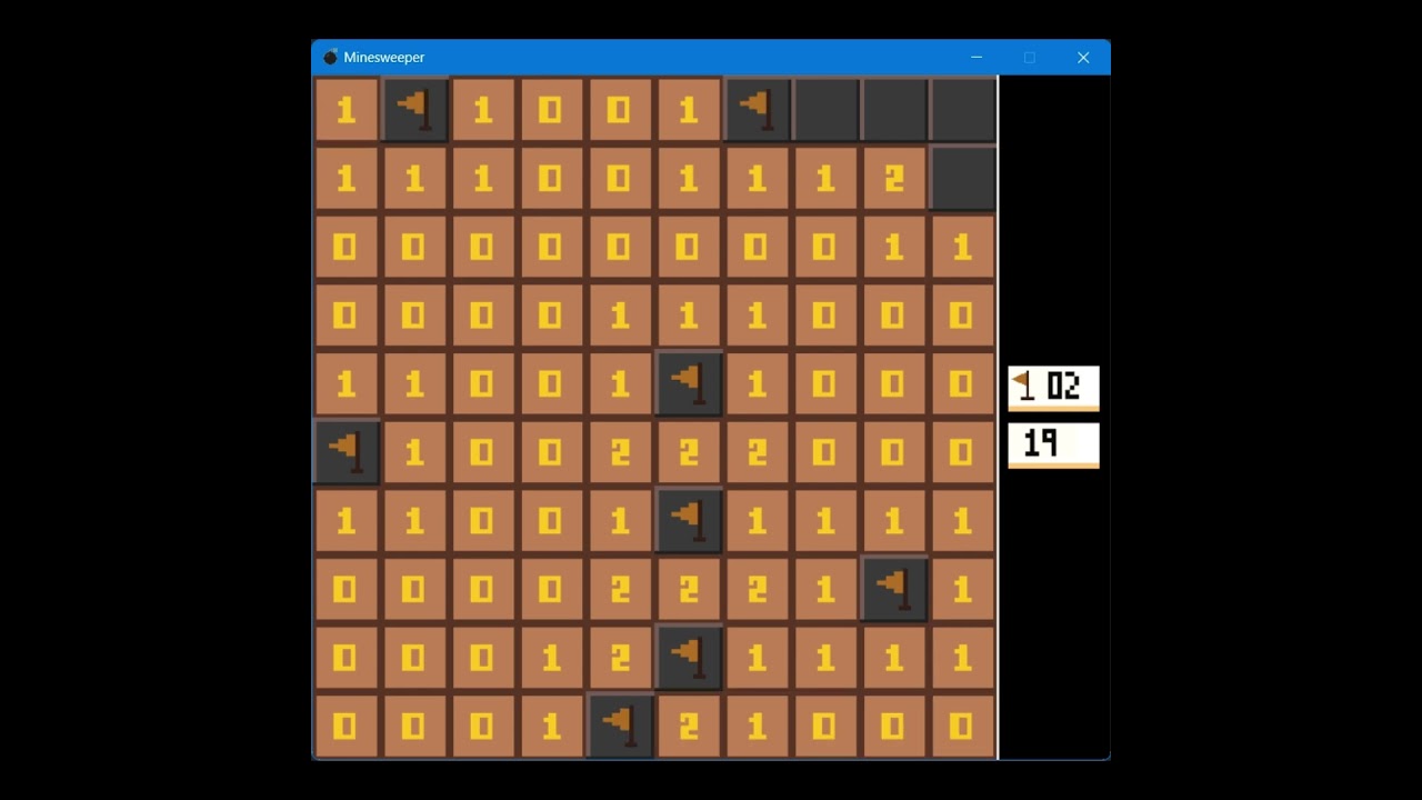 Minesweeper Game using Python (Pygame) with Source Code Available on GitHub