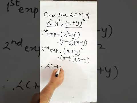 L.C.M of algebraic expressions #shorts