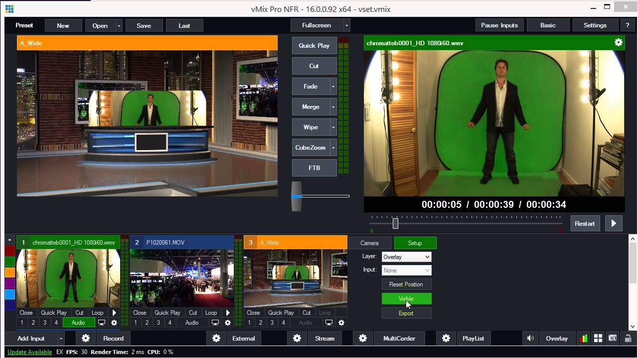 Virtualworks Virtual Sets in vMix