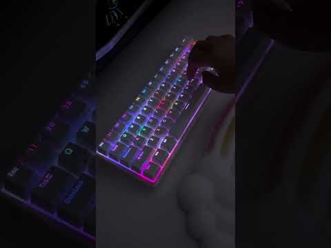 Let's see the shimmering stars dacing on K61 keyboard✨#shorts #rgbkeyboard #kemove #aesthetic