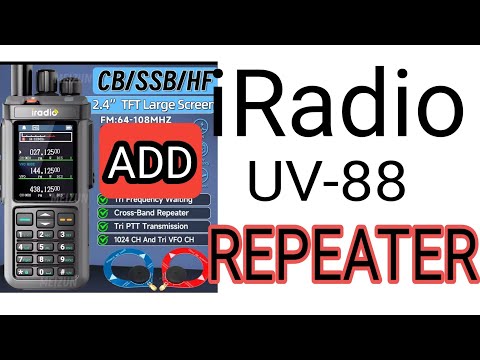 iRadio UV-98/Radtel 880 Add Local Repeater Save to Memory