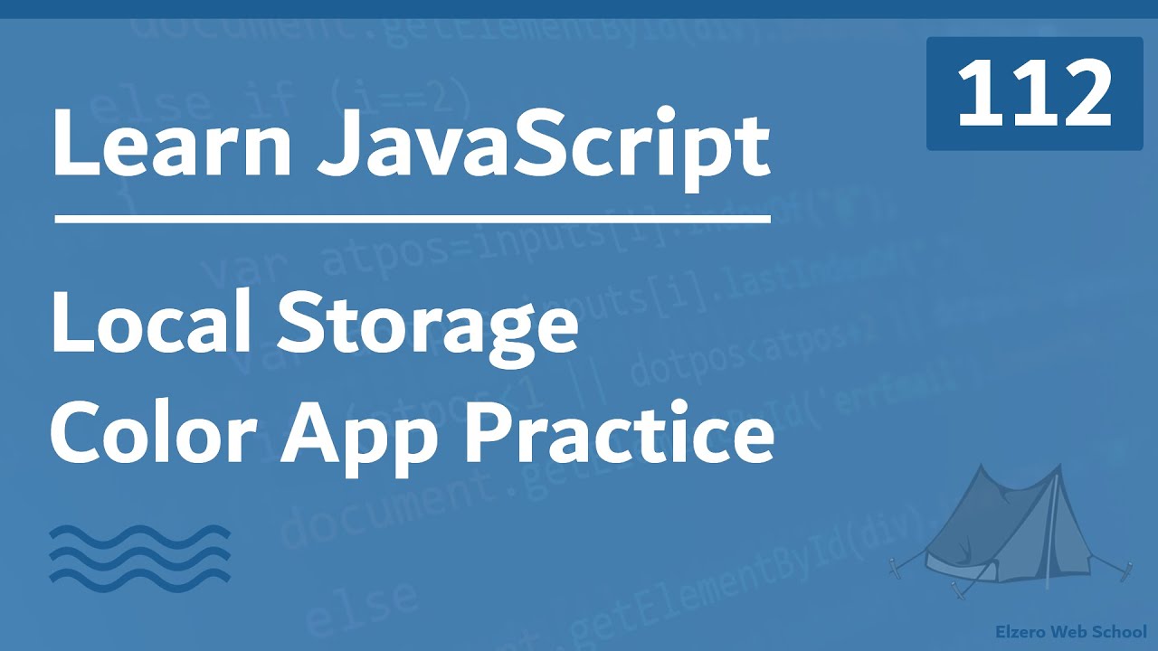 Learn JavaScript In Arabic 2021 - #112 - Local Storage Color Application Practice