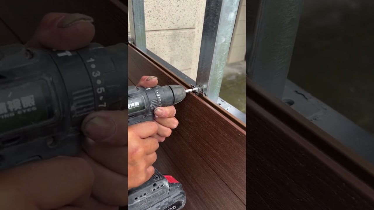 wood plastic composite（WPC）curtain wall panel and decking，finished！！！