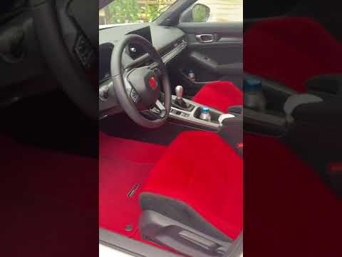 Honda Civic Type R red seats, red carpet, and a manual #shorts