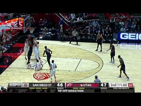 SDSU MEN'S HOOPS: #16 UTAH 81, AZTECS 76 - 11/16/15