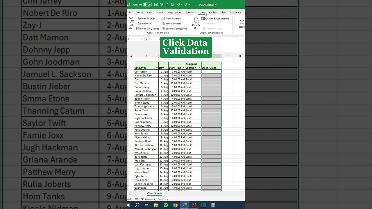Data Validation in Excel‼️ #excel