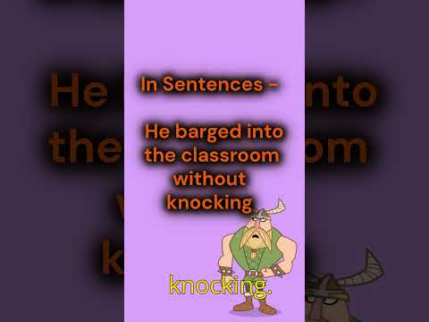Barge Meaning || #learnenglishwithnormalaadmi #normalaadmi #vocabulary