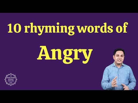 Angry rhyming words | 10 rhyming words of Angry | Spoken English by Vinod Sangwan