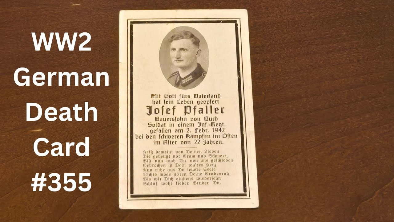 WW2 German Death Card #355