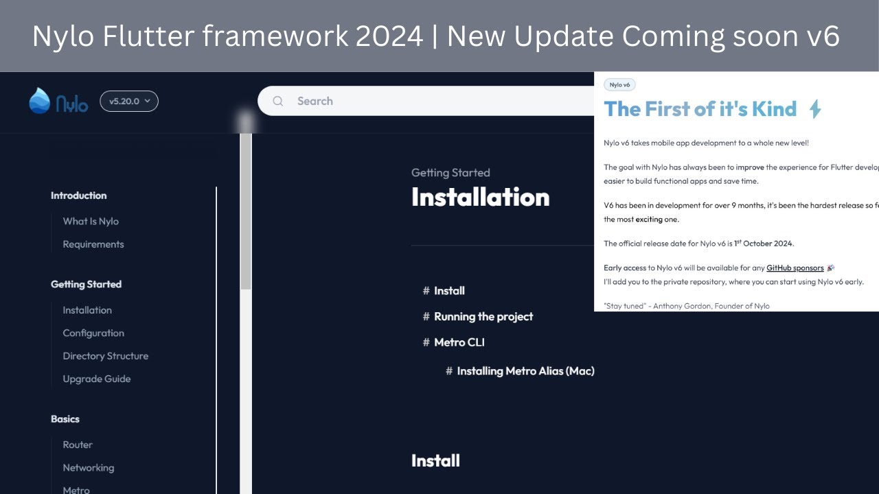 Nylo Flutter Framework: The Laravel-Inspired MVC Framework for Flutter Nylo flutter  v6 coming soon