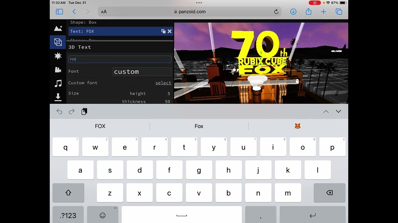 How To Make A 20th Century Fox Logo On Panzoid