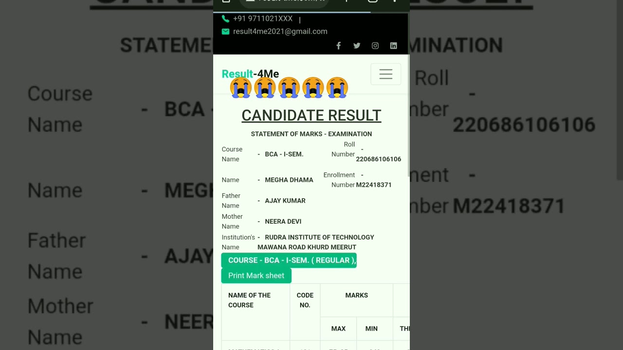 result (pass 😀 ye fail 🤯).......# #bca #result