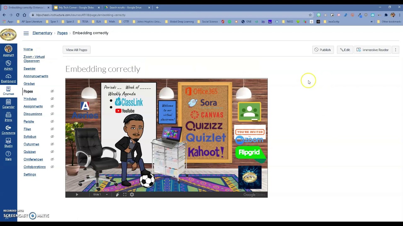 Embedding Bitmoji Classrooms INTO Canvas!!