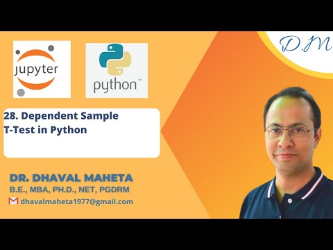 28. Dependent Sample T Test in Python || Dr. Dhaval Maheta